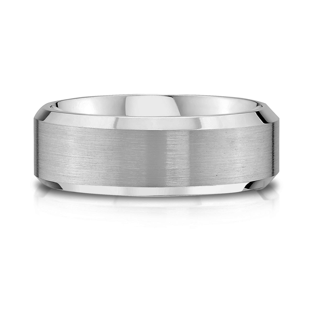 Beveled Band in Platinum (8mm) – Populent
